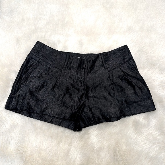 Express | Shorts | Nwot Black Shiny Shorts | Poshmark